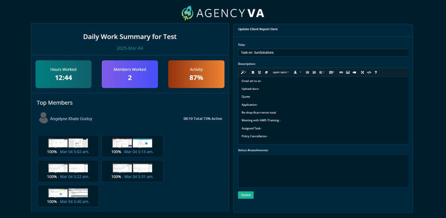 Agency VA – The comprehensive Virtual Assistant Solution